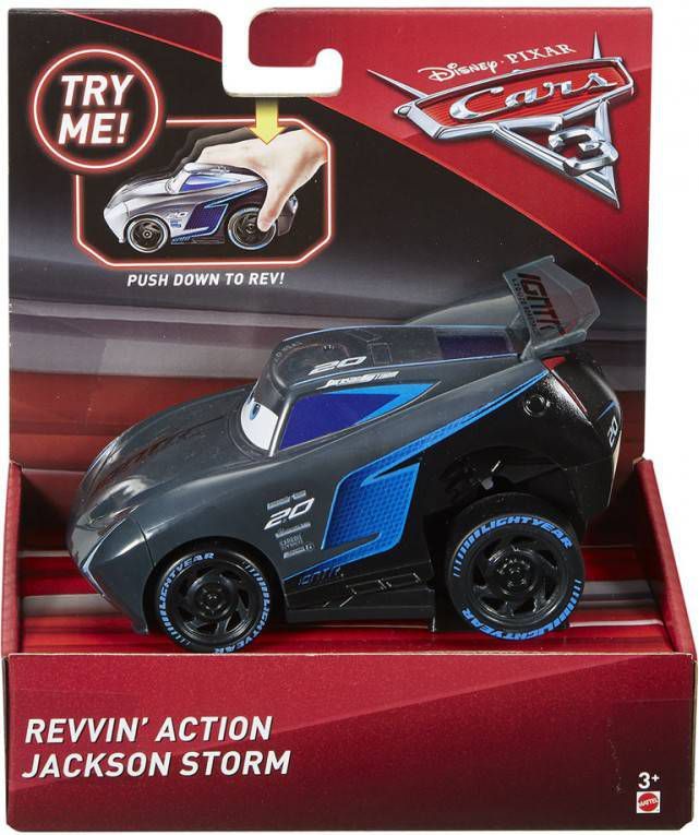 Disney Pixar Cars 3 Revvin' Action Jackson Storm - Woodywoodtoys.nl